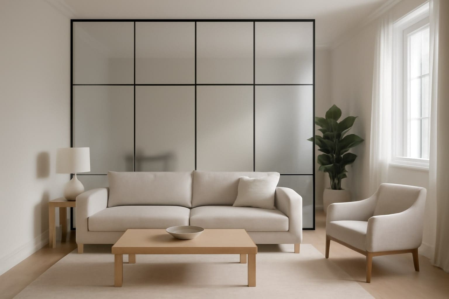8 Ide Sekat Ruang Tamu Minimalis Modern Kekinian